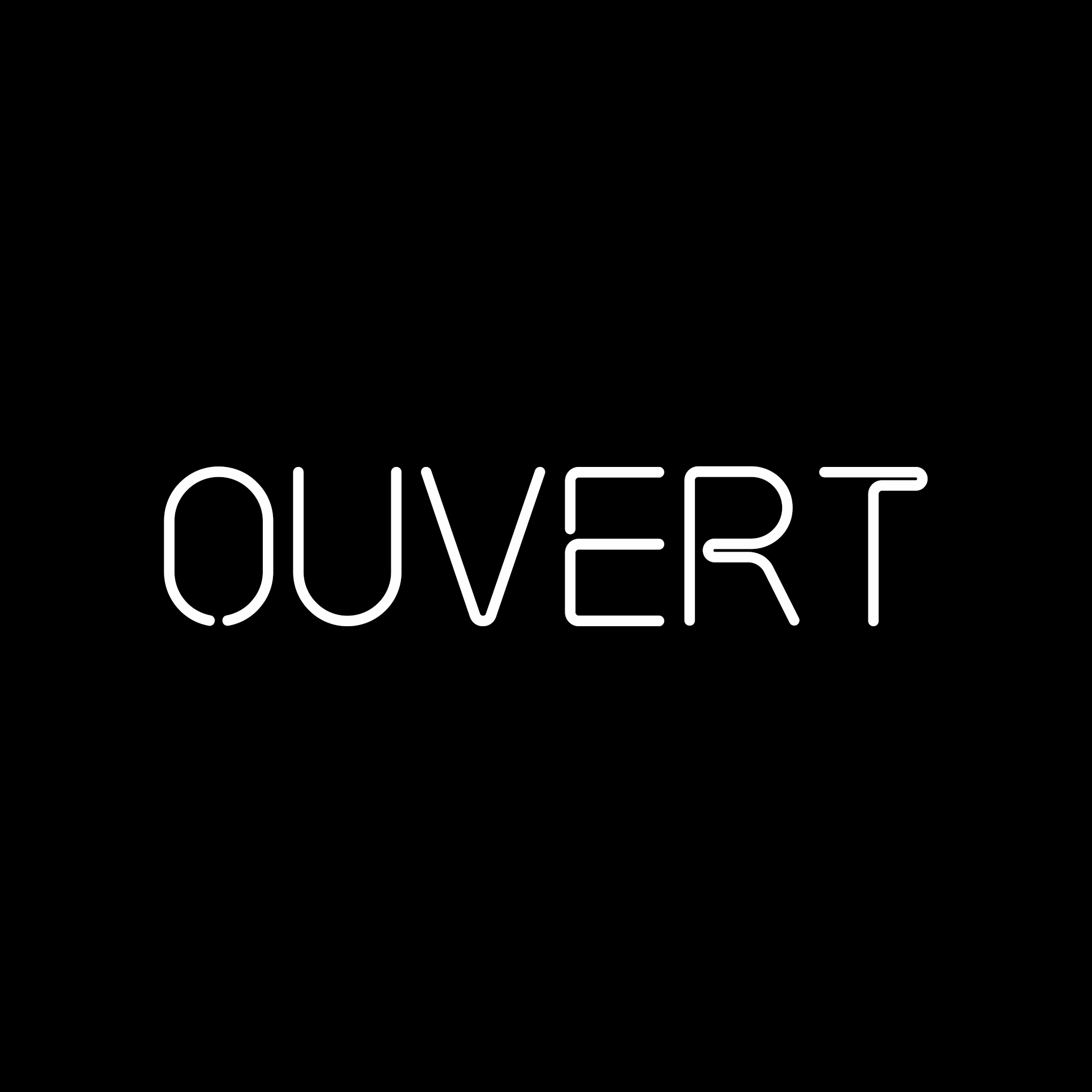 FRENCH OUVERT SIGN IN SIGN SCRIPE — LED NEON SIGN – Nightglow Studio