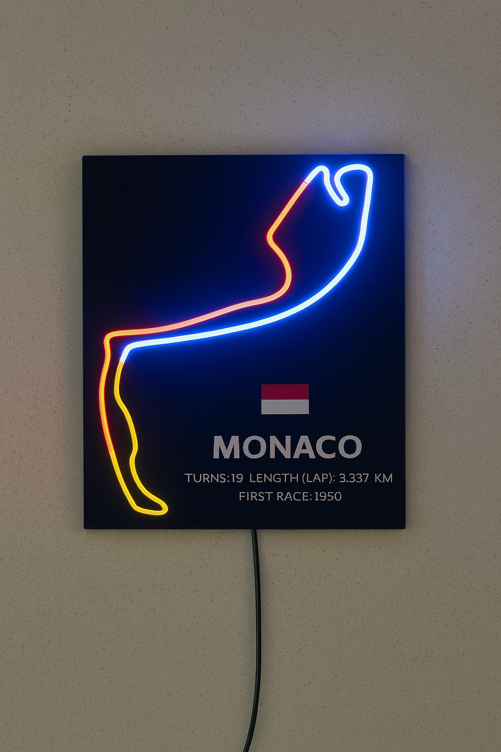 F1 MONACO GRAND PRIX LED NEON SIGN— LED NEON SIGN – Nightglow Studio