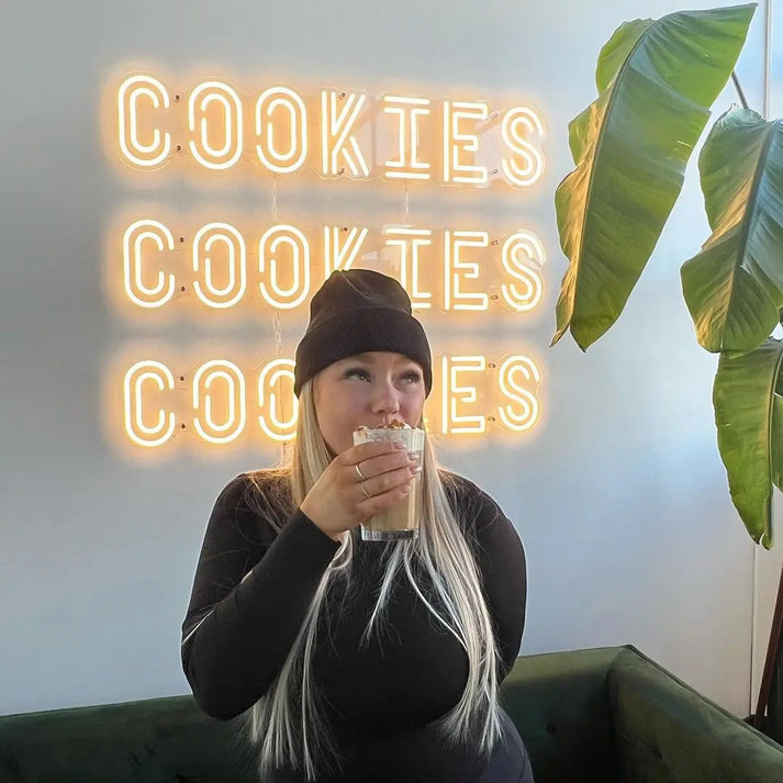 COOKIES COOKIES COOKIES SIGN — LED NEON SIGN – Nightglow Studio