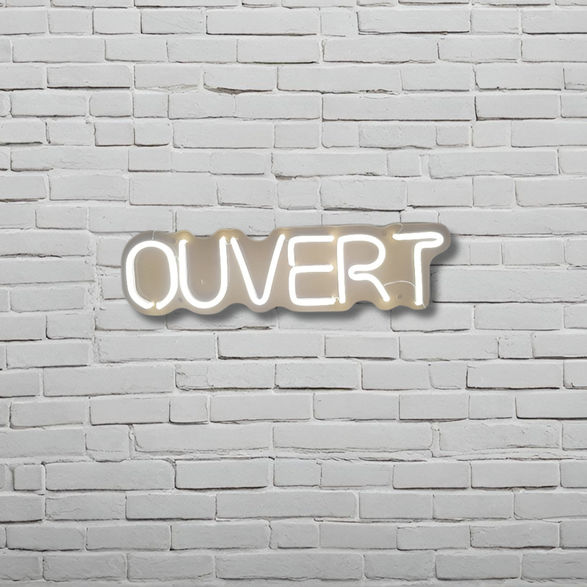 FRENCH OUVERT SIGN IN SIGN SCRIPE — LED NEON SIGN – Nightglow Studio