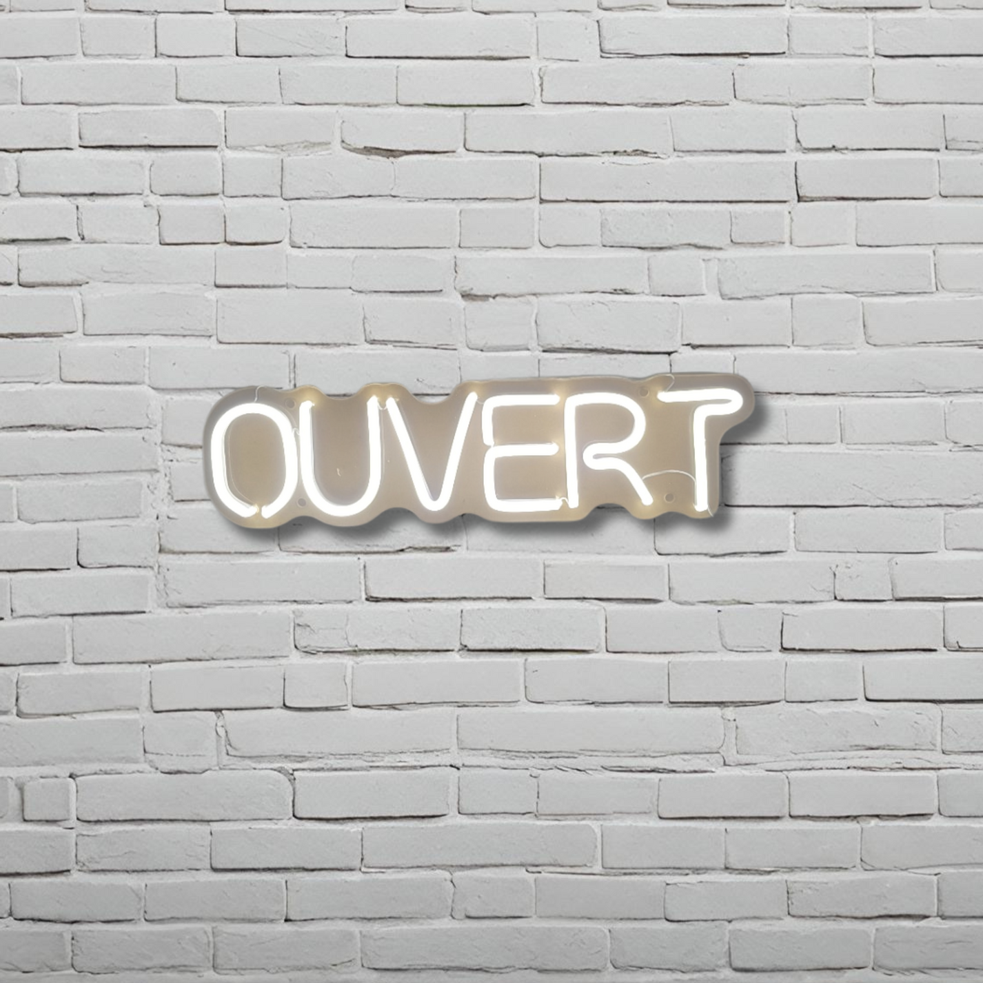 FRENCH OUVERT SIGN IN SIGN SCRIPE — LED NEON SIGN – Nightglow Studio